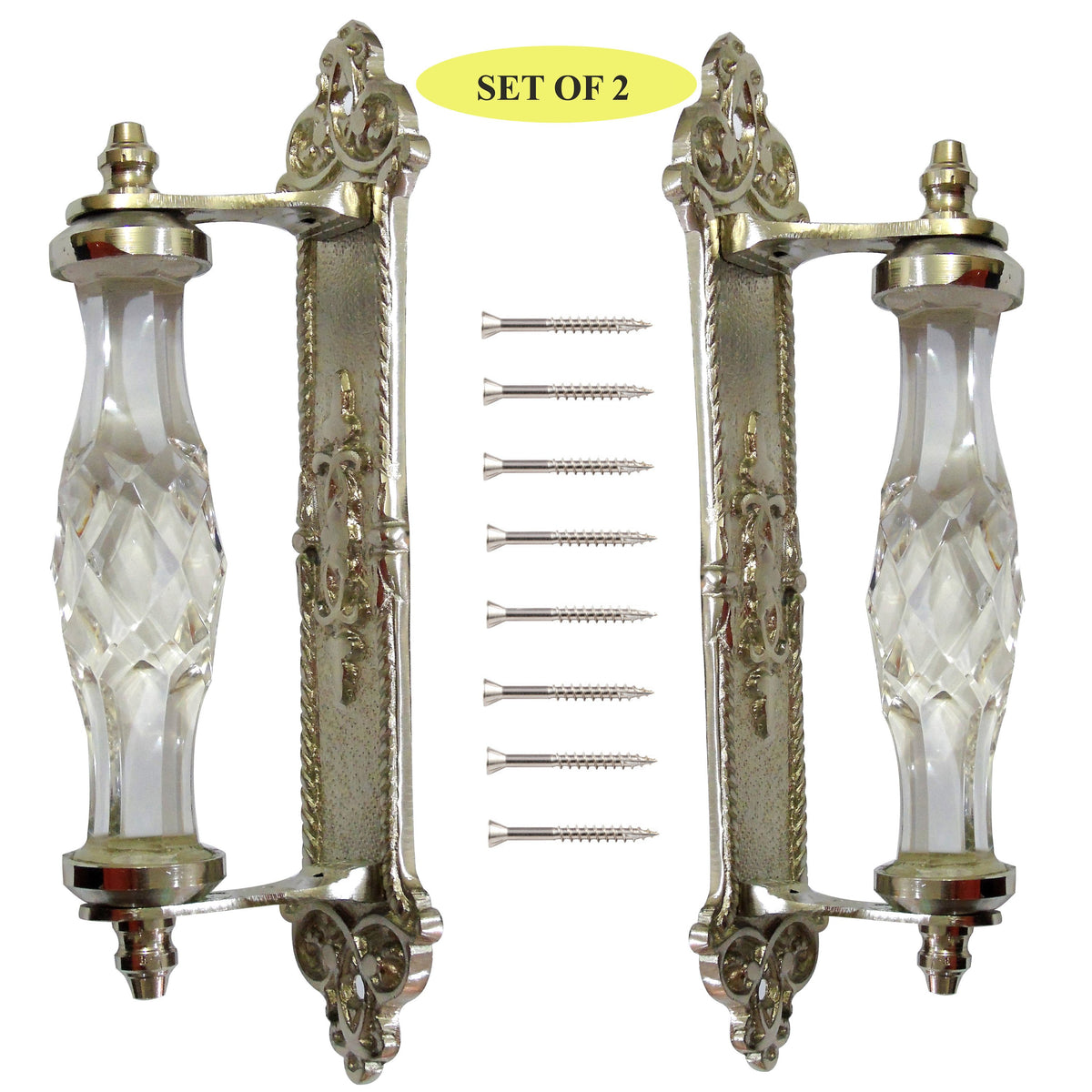 Mugal Glass Decorative Furniture Handle ( chrome)Perilla Home