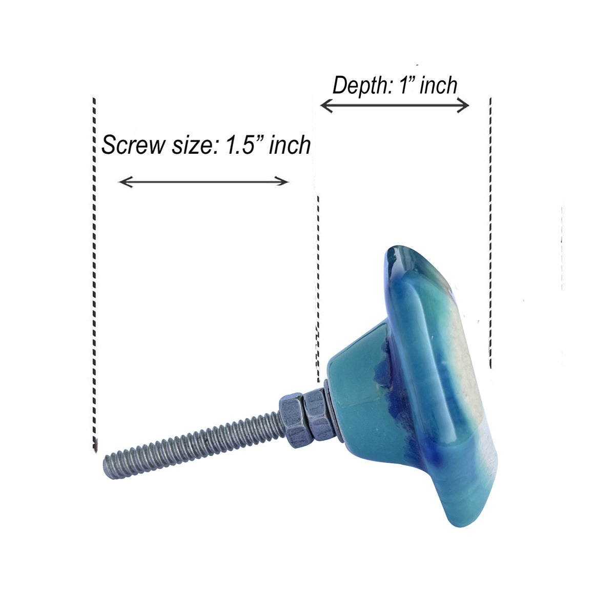 Set Of Six Ceramic Sadgi Knobs